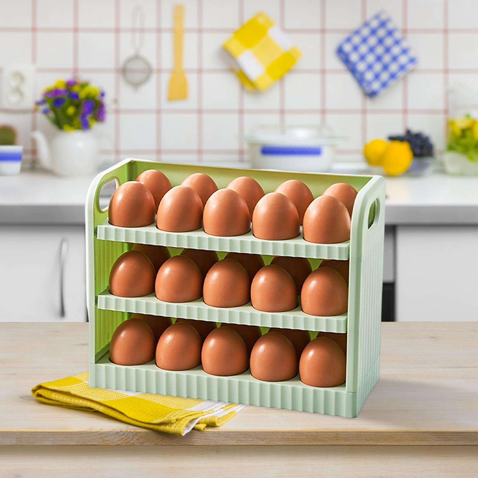 3 Tiers Eggs Holder for , Eggs Container Eggs Tray Bins Fridge Eggs ...
