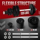Yes4All 135lbs - Dumbbell Cast Iron Adjustable - Brown Box - Walmart.com