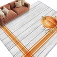 Area Rug for Living Room, Orange Pumpkin Non-Slip Indoor Large Carpet ...