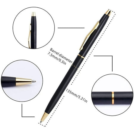 Black Pens, Bmatwk Ballpoint Pen Bulk Black Ink 1.0 mm Medium Point ...