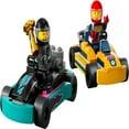 LEGO City Go-Karts and Race Drivers Toy Playset, 2 Driver Minifigures ...