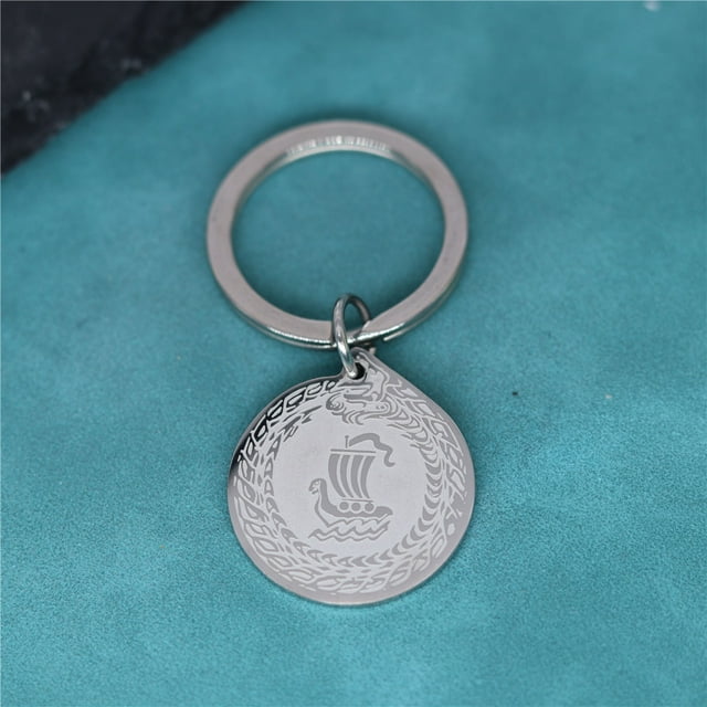 Norse Dragon Keychain Pendant Gift Accessories Stainless Steel Key ...