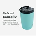 "HYDRATE 340ml Insulated Coffee Mug, Reusable Cup with Leak-proof Lid ...