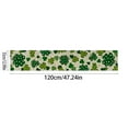Fasiaou 3 Counts St. Patrick's Day Table Runner Linen Fabric Shamrocks ...