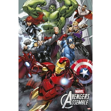 Marvel Avengers - Group Poster Print (24 x 36) - Walmart.com