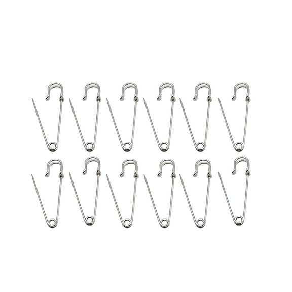 12pcs Large Safety Pins, 4in Stainless Steel Sturdy Clothes Pins Heavy ...