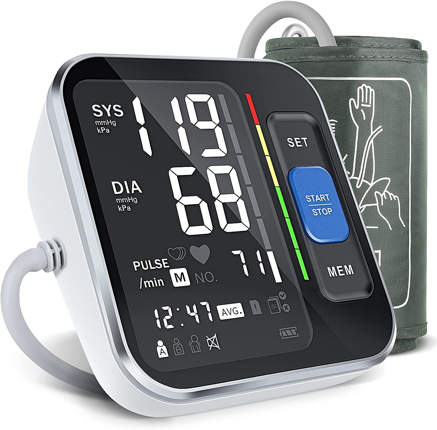 Buy Blood Pressure Monitor Upper Arm, Lanxi Blood Pressure Cuff Machine ...
