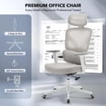 COOLYI Ergonomic High-Back Mesh Office Chair – Adjustable Lumbar, 3D ...