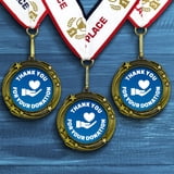 Thank You For Your Donation Star Design Medal | Volunteer and Community ...