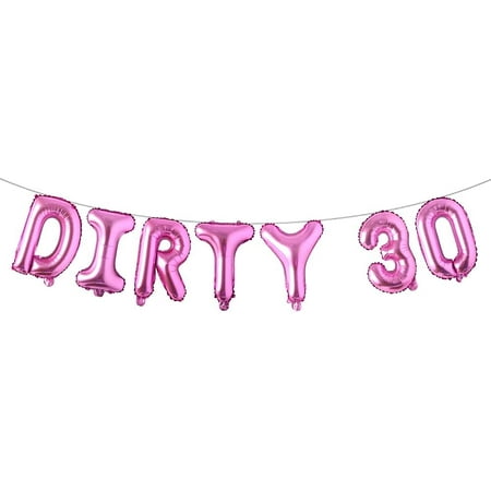 16 inch Dirty 30 Balloons Dirty 30 Letter Balloons 30 Balloon Dirty 30 ...