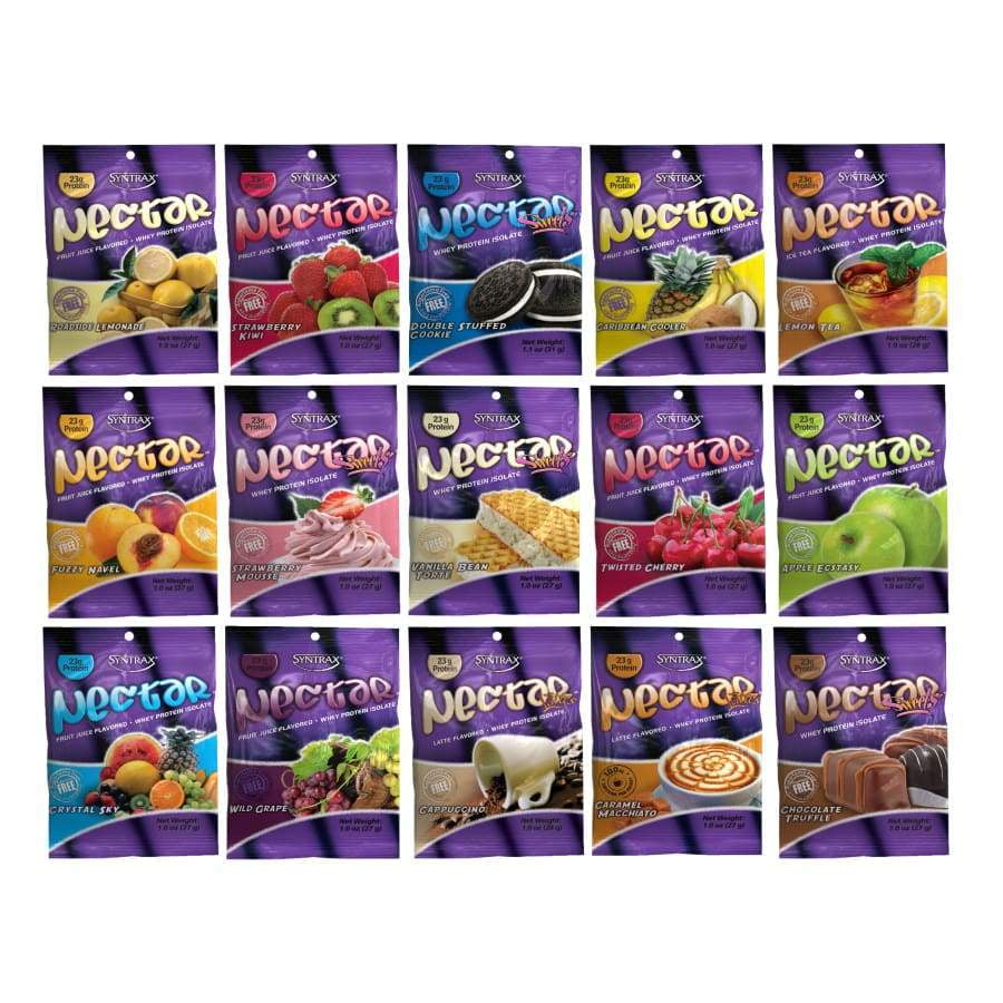 Syntrax Nectar Protein Powder Sampler Variety Bag - All 15 Flavors ...