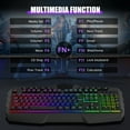 Cshidworld Gaming Keyboard and Mouse Combo, LED RGB Backlit Wired 114 ...