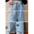 Girls Jeans High Waisted Cool Ripped Button Jeans Youth Girls Clothes ...