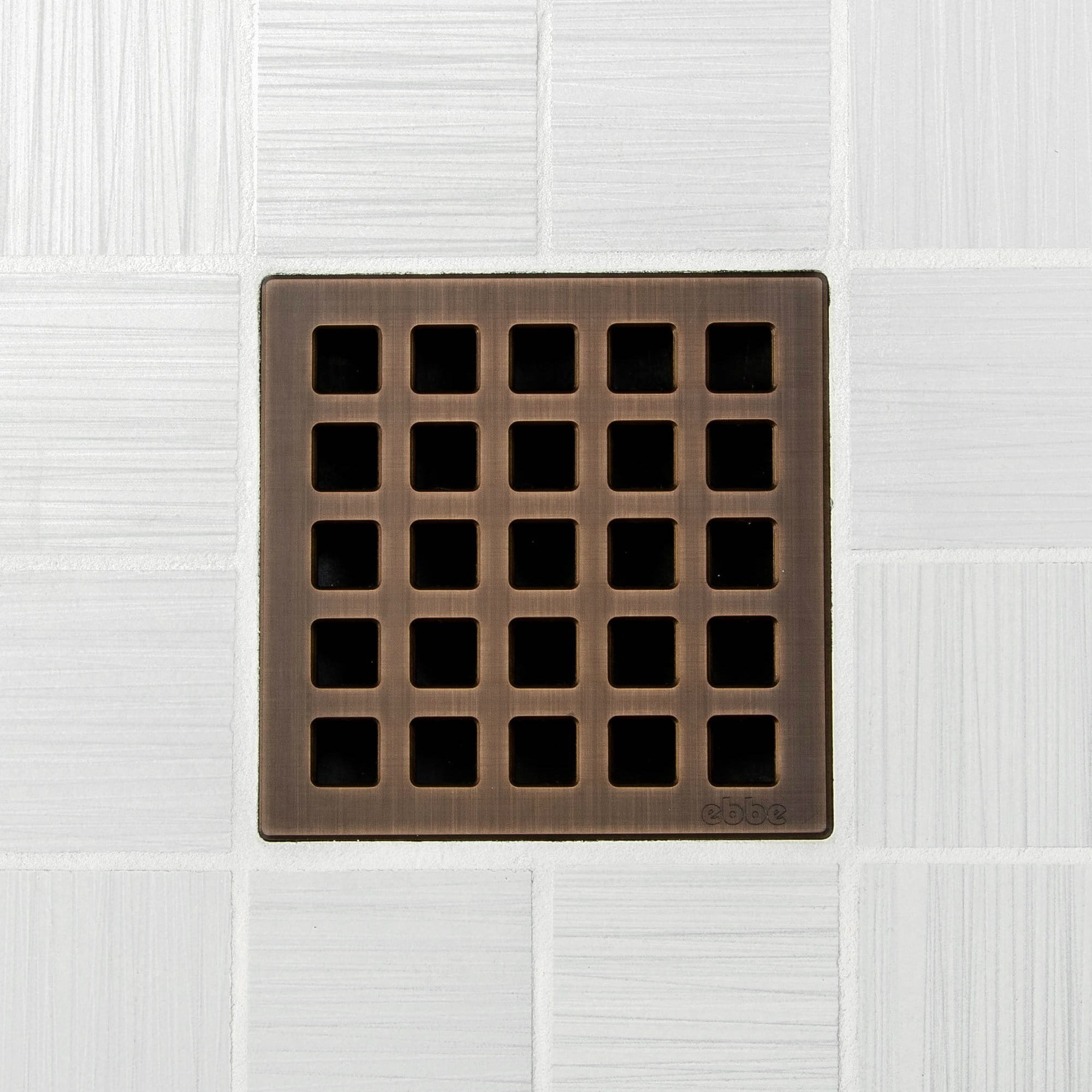 Ebbe Unique Square Shower Drain Grate Quadra - Stainless Steel - Oil ...
