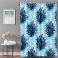 Bathroom Shower Curtain Summer Marine Coral Seaweed Waterproof Shower ...