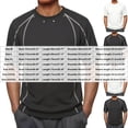 Ceisia Men Waffle Knit Short Sleeve T Shirt Contrast Stitch Star Decor ...