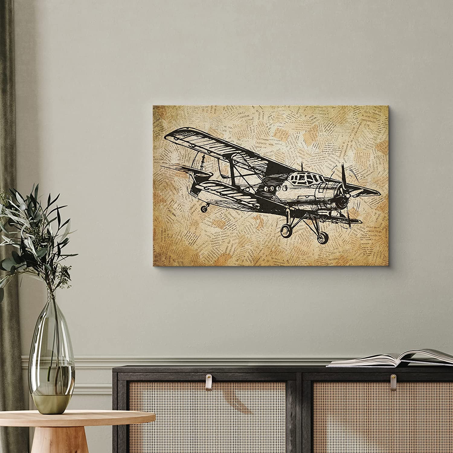 Vintage Airplane Wall Art