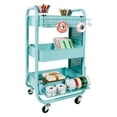Simply Tidy Gramercy Metal Craft Storage Trolley with Mesh Trays and ...