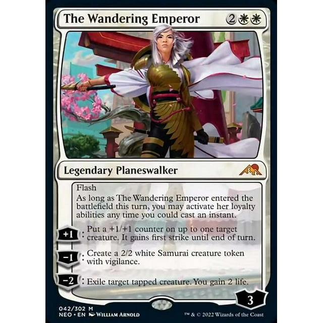 MtG Kamigawa Neon Dynasty Mythic Rare The Wandering Emperor - Walmart.com
