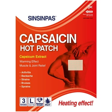 4x Capsaicin Heat Patches Topical Analgesic Medicated Back Arthritis ...