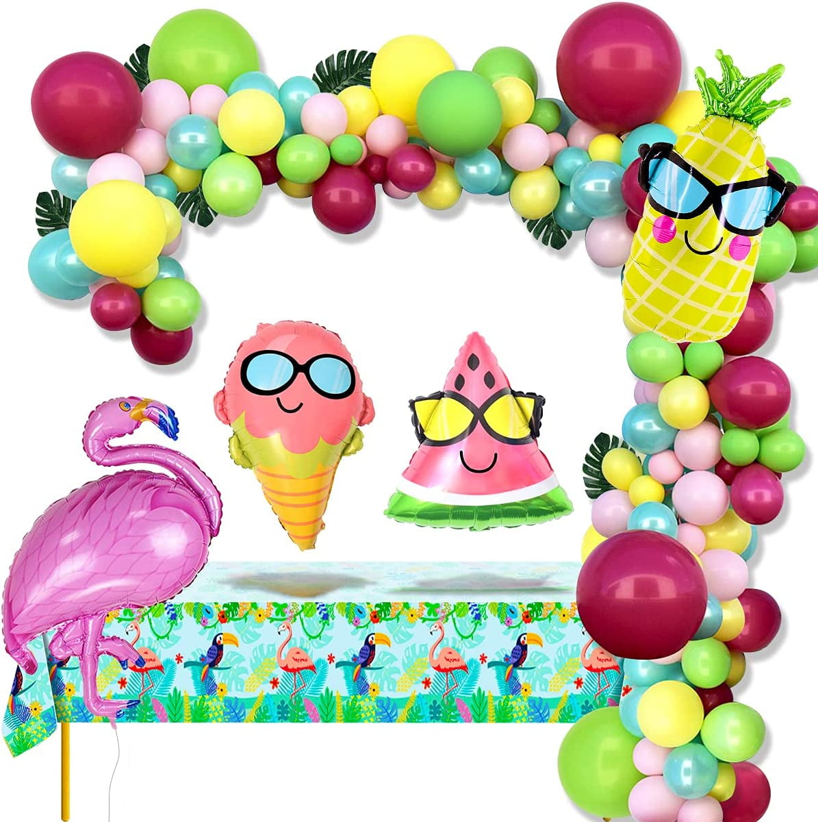 MMTX Hawaiian Tropical Party Decoration Balloon Garland with Flamingo ... MMTX Hawaiian Tropical Party Decoration Balloon Garland with Flamingo ...