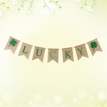 12-Piece St. Patrick's Day Decor Set - Lucky Shamrock Banners & Clover ...