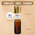 1 Pack 50ml Amber Glass Roller Bottle, Amethyst Ball Refillable ...