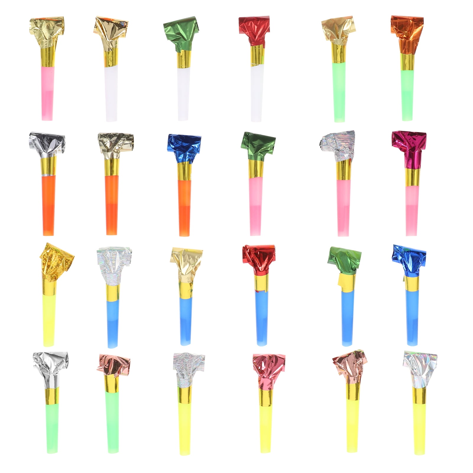 KAKOWELY 110 silbatos de colores de plástico para hacer ruido ...