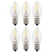 25 Pack Decorative C9 Clear Replacement Bulbs, E17 Base, 7 Watt, Cool ...