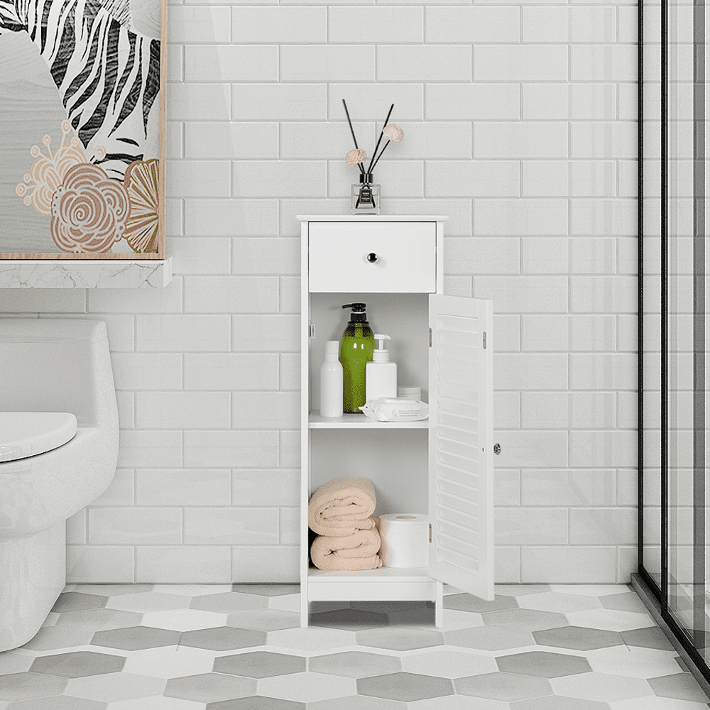 Click here for Fullfurnique Bathroom Floor Storage Cabinet With D... prices