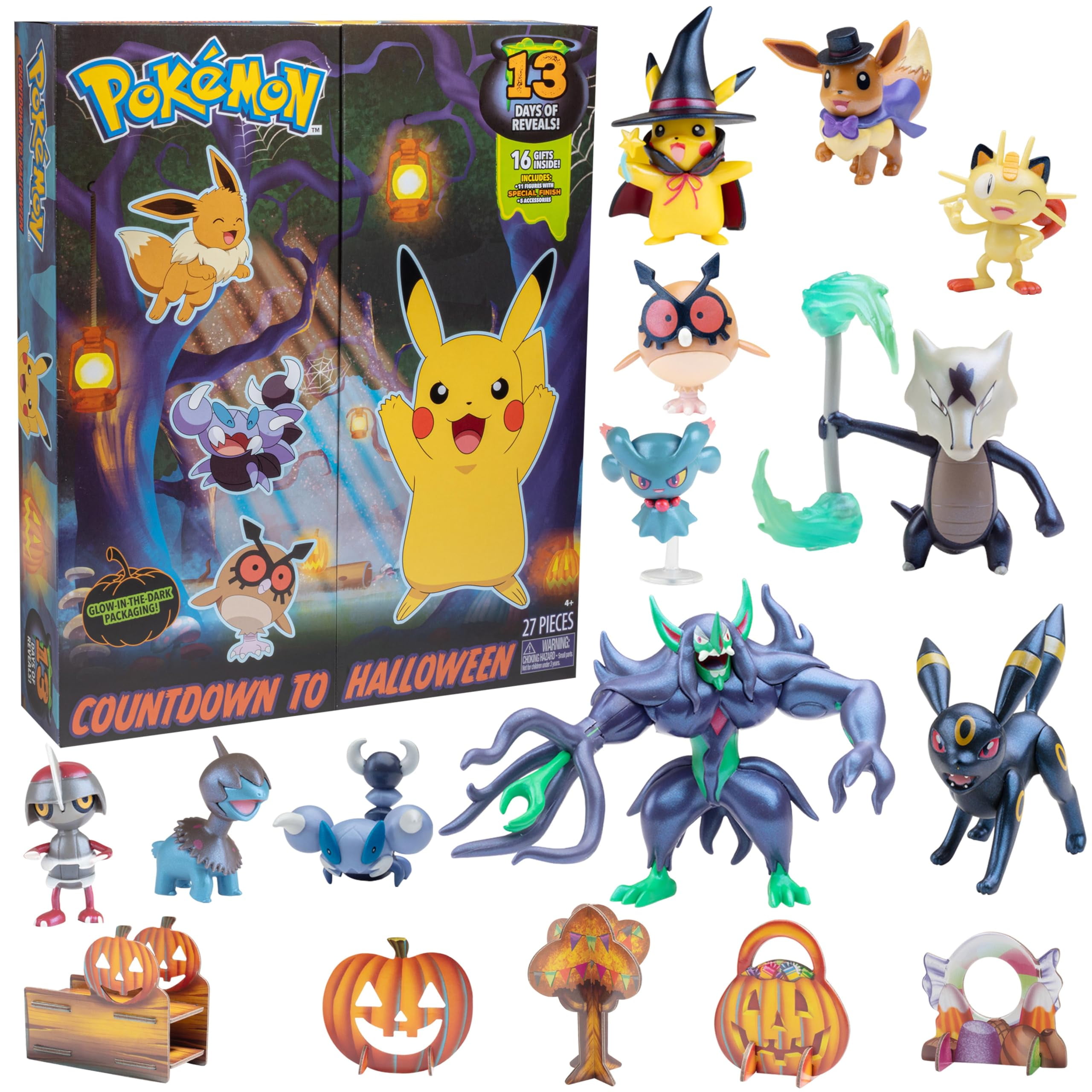 Pokémon NEW Countdown Gift Set for Kids, 16 Piece Playset - Includes 11 ...