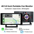 5 inch Car DVR 4K Carplay & Android Auto Wireless Connection Rear ...