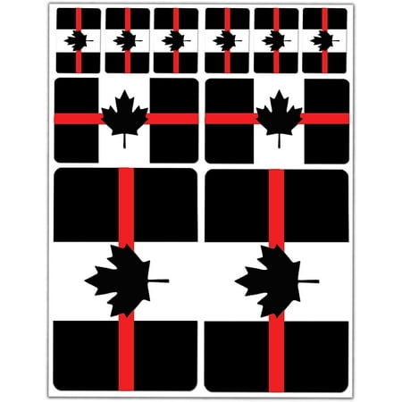 10 x Vinyl Stickers Set Decals Canada Canadian National Thin Red Line ...