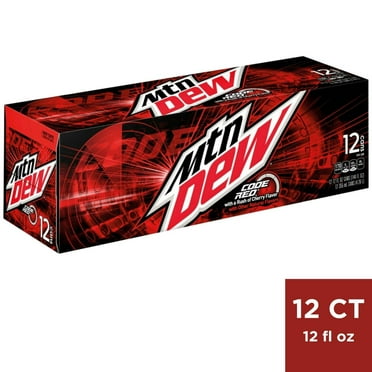 LUWEI Mountain Dew Code Red Zero, Cherry Flavor, 12 oz, 12 Cans ...