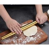 ReaNea Gold Rolling Pin 16.7" Stainless Steel Matte Roller Rolling Pin ...
