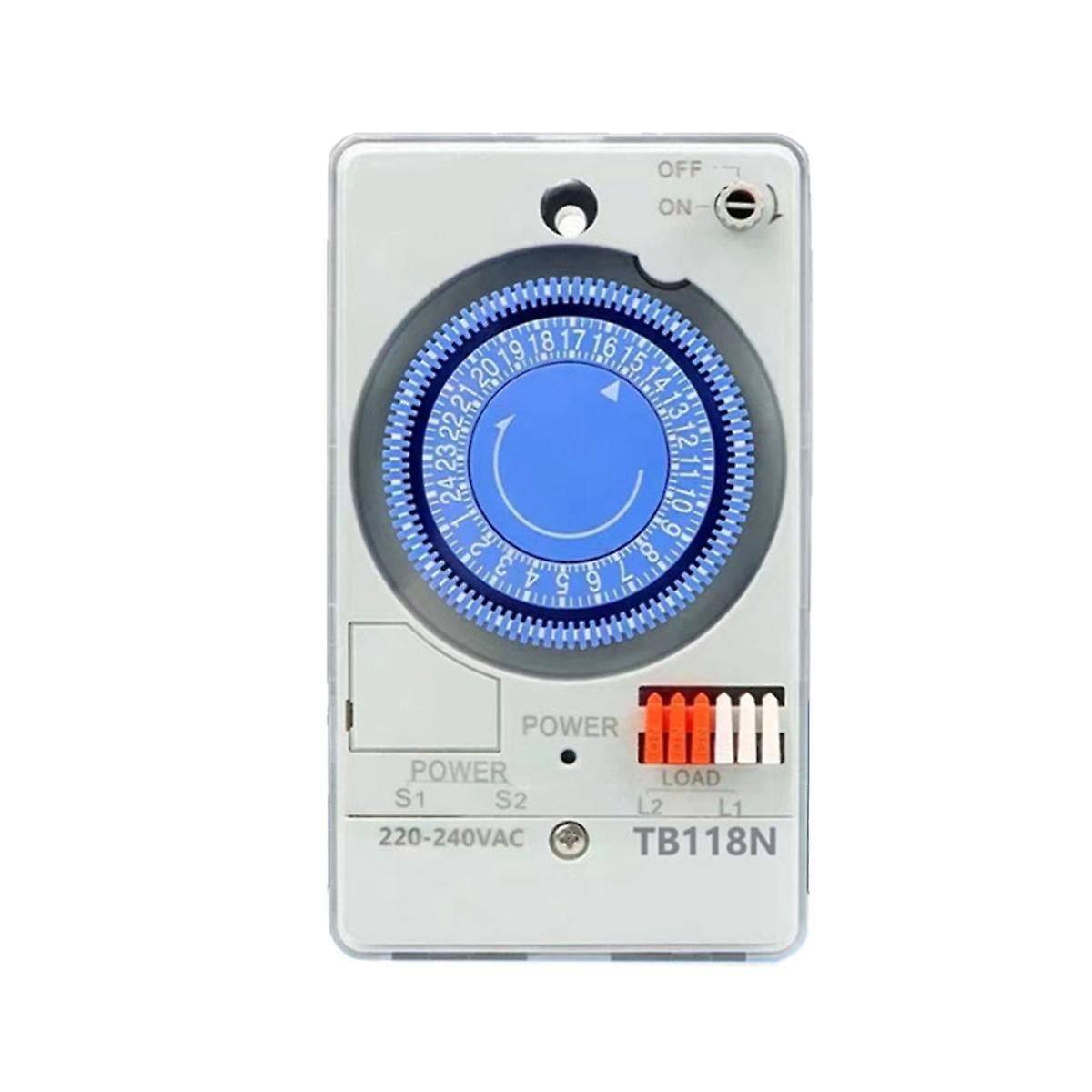 Interruptor temporizador mecánico de riel DIN TB118N de 100-240 V CA, 50-60 Hz, resistente al ...