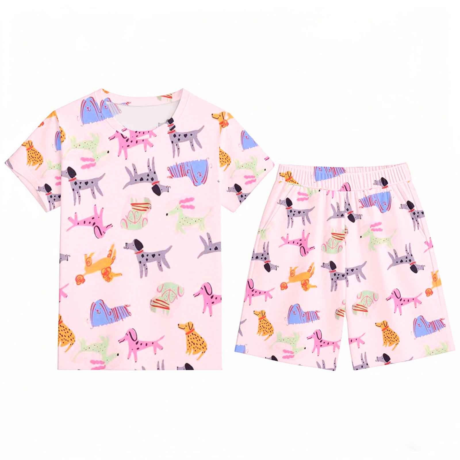 Click here for Quotay Pajamas For Girls Summer Fitting Animal Pri... prices
