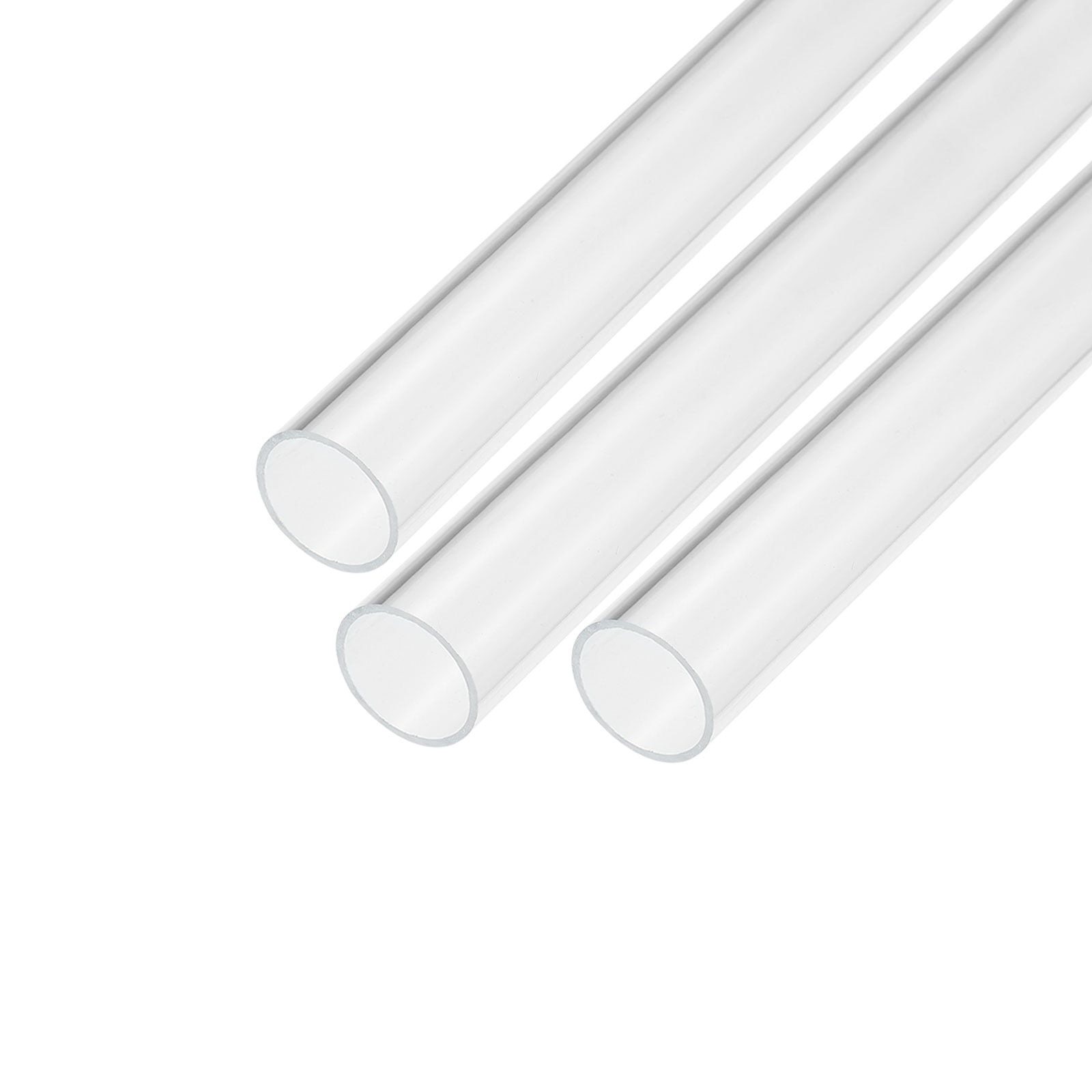 Acrylic Pipe Clear Rigid Round Tube 3pcs 21mm ID 25mm OD 6" for Lamps ...