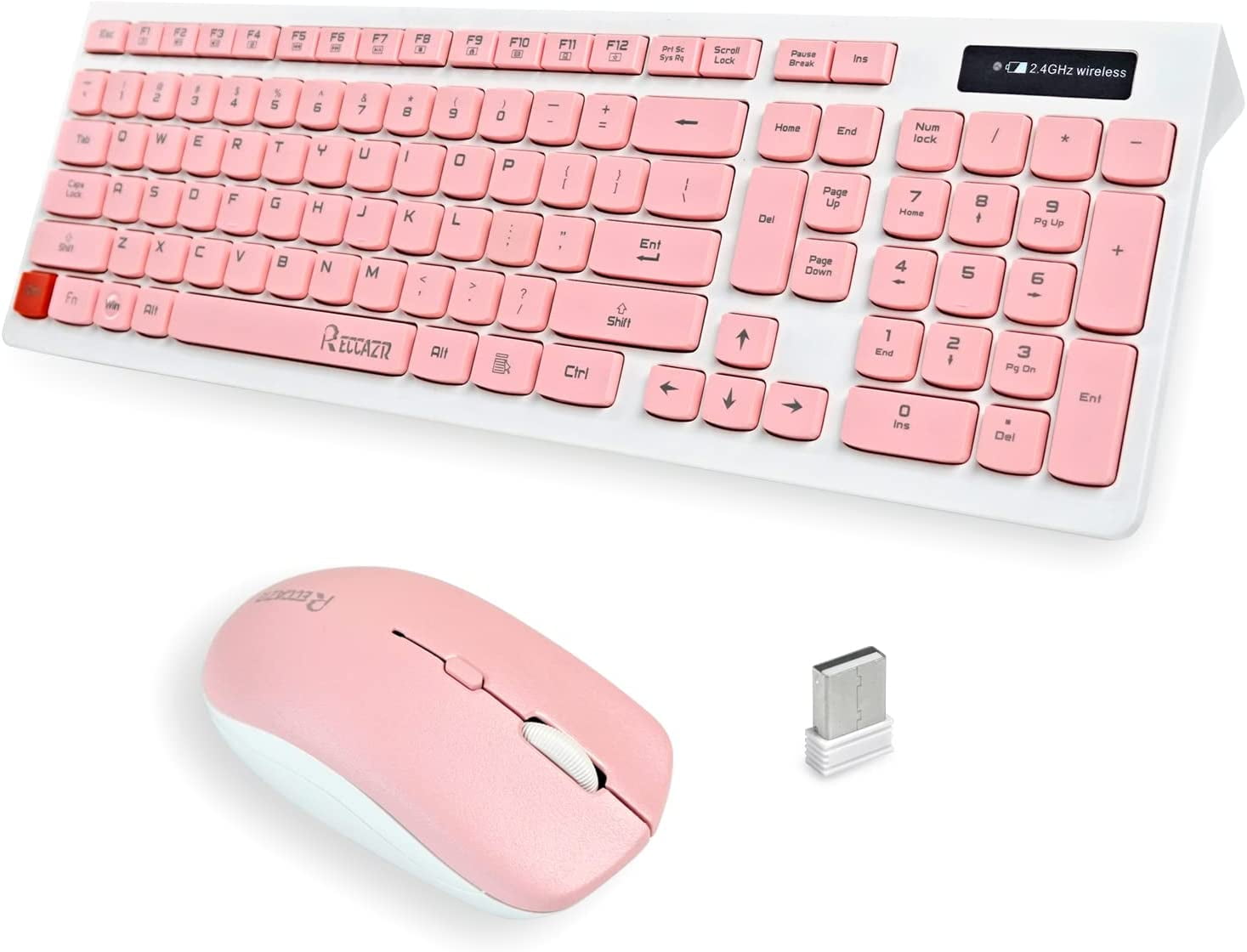 Reccazr 2 4ghz Wireless Ergonomic Keyboard And Mouse Combo Suitable For Pc Windows Desktop