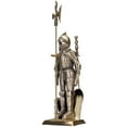 Barton 5-Piece Knight Fireplace Tool Set, Antique Brass - Includes Base ...