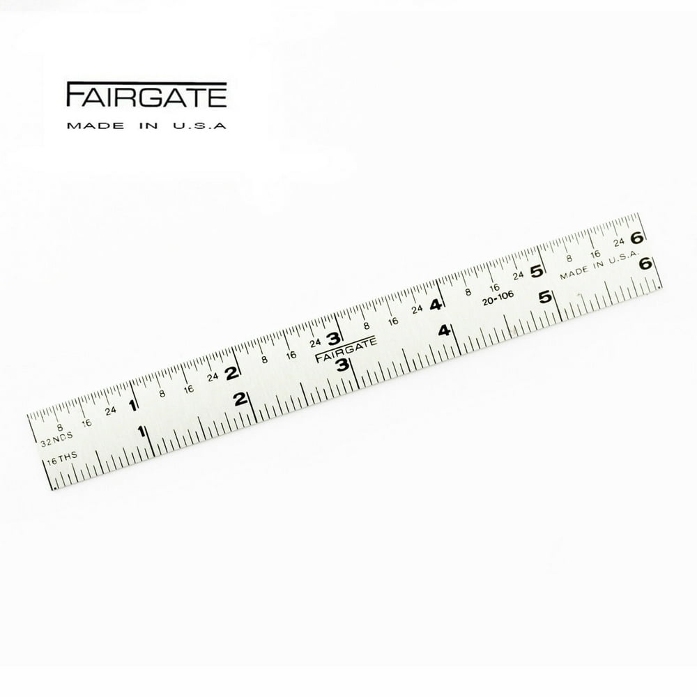 Fairgate 6" Standard Aluminum English Ruler 20-106 - Walmart.com ...