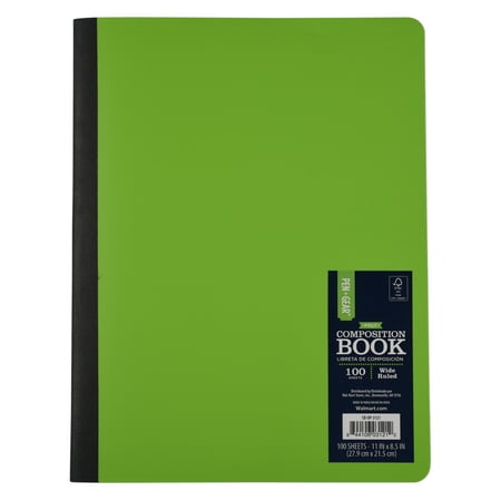 Pen + Gear Poly Composition Notebook, Wide Ruled, 100 Sheets, Green ...