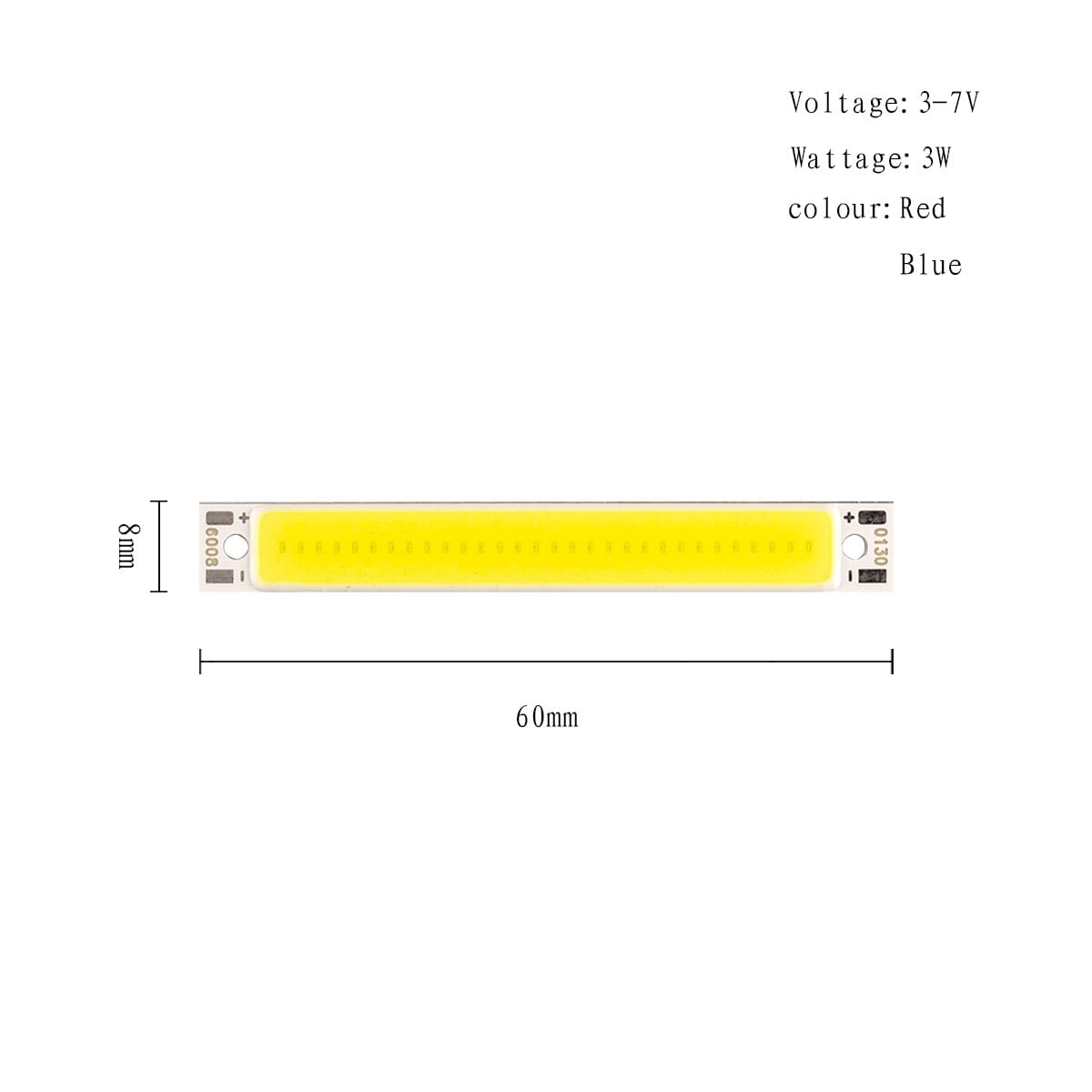 Módulo de Chip LED COB de 2W, 3W, 5W, 6W, 8W, 12V, brillo Ultra alto ...