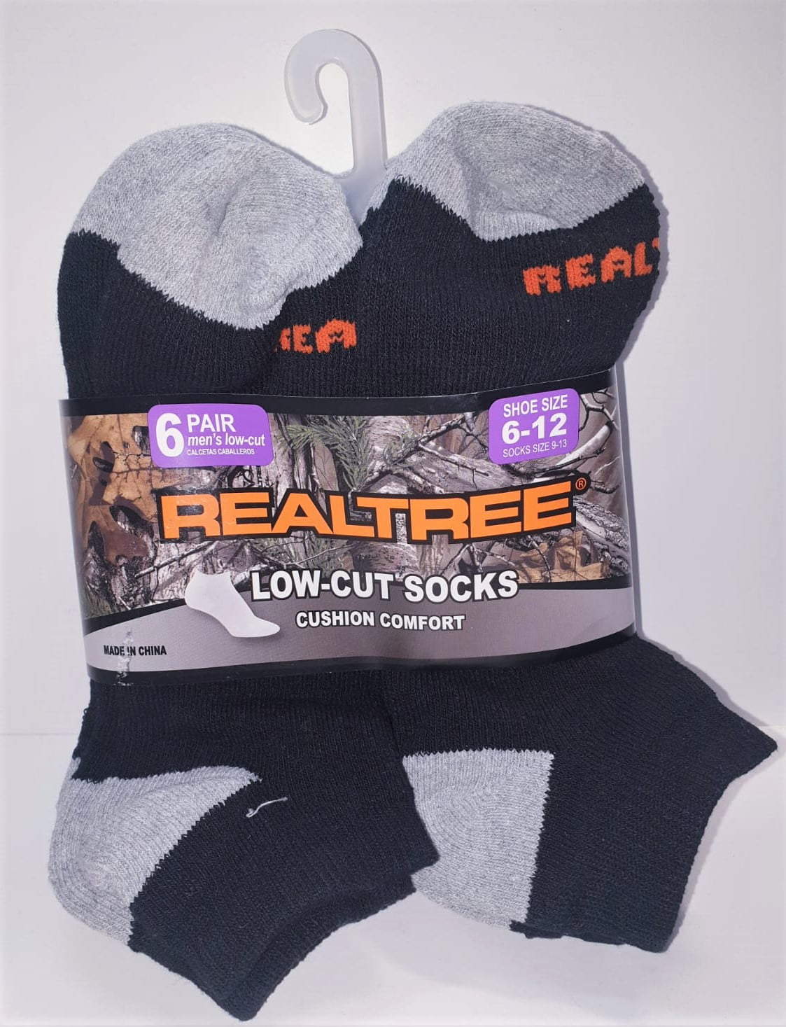 REALTREE Men's Cushion Comfort Low Cut Socks 6 Pair Pack - Walmart.com
