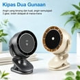 2-in-1 Smart Desktop Fan, 5-Speed Wind Control Automatic Rotation Fan ...
