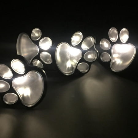 Greyghost LED Paw Print Solar Lights, Set of 4 Dog,Cat,Puppy Animal ...