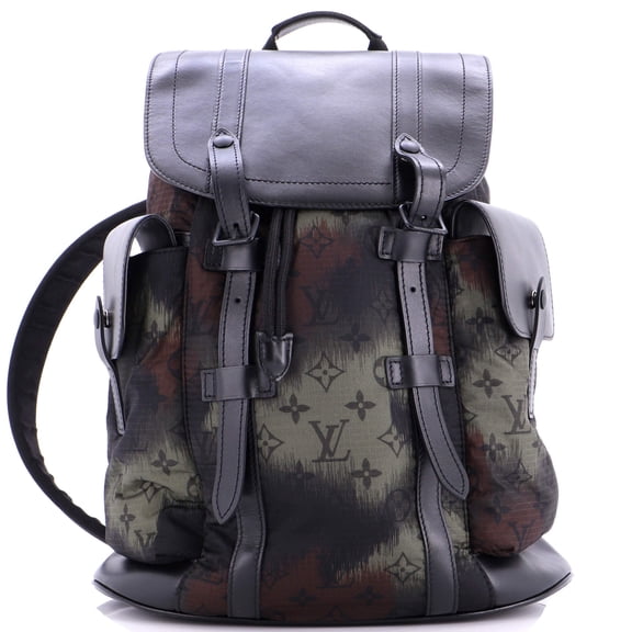 Pre-Owned Christopher Backpack Limited Edition Camouflage Monogram ...