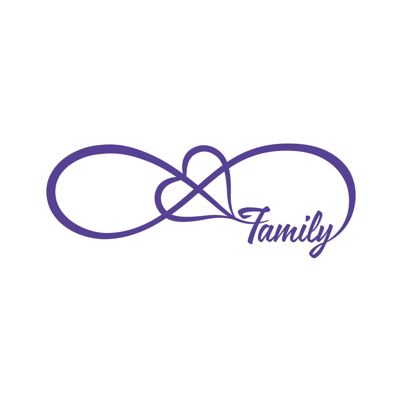 Family Love Heart Infinity Forever Symbol Sticker Decal Die Cut - Self ...