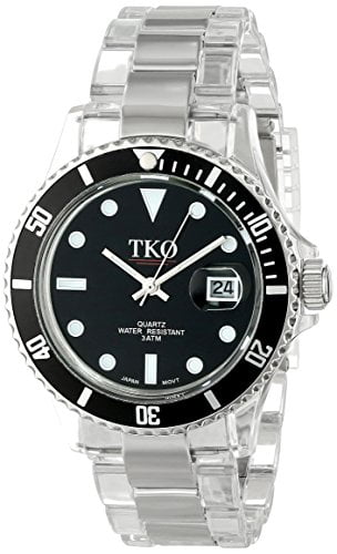 TKO ORLOGI Unisex TK500-BK Venetia Steel Plastic Case and Bracelet ...