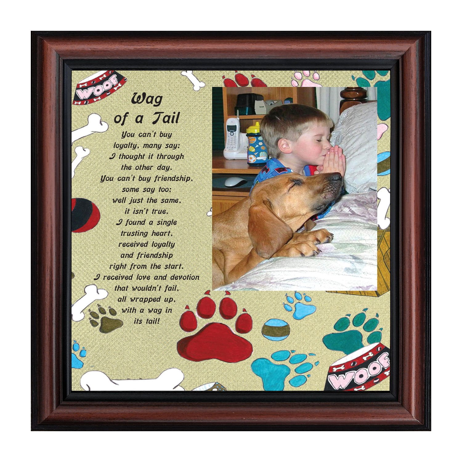 Wag of a Tail, Appreciation of Your Dog Framed Poem, New Puppy Owner ...